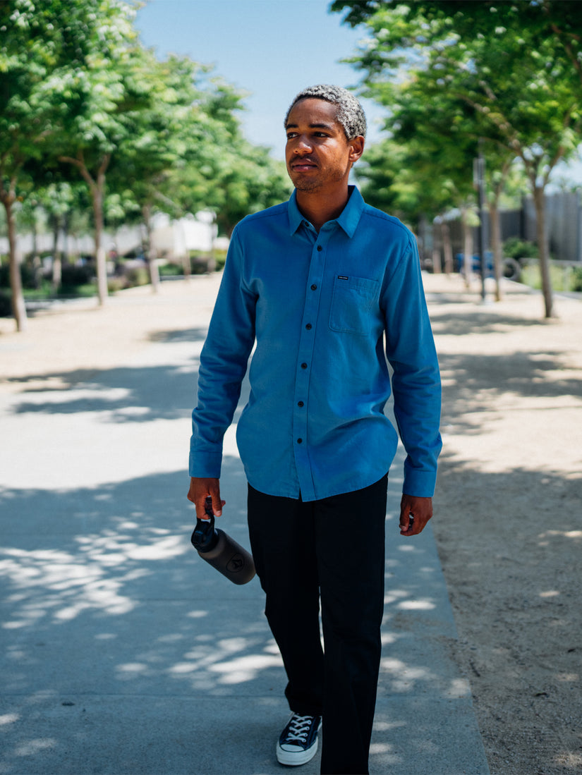 Caden Solid Shirt - Blueberry - Men - Volcom EU – Volcom Europe