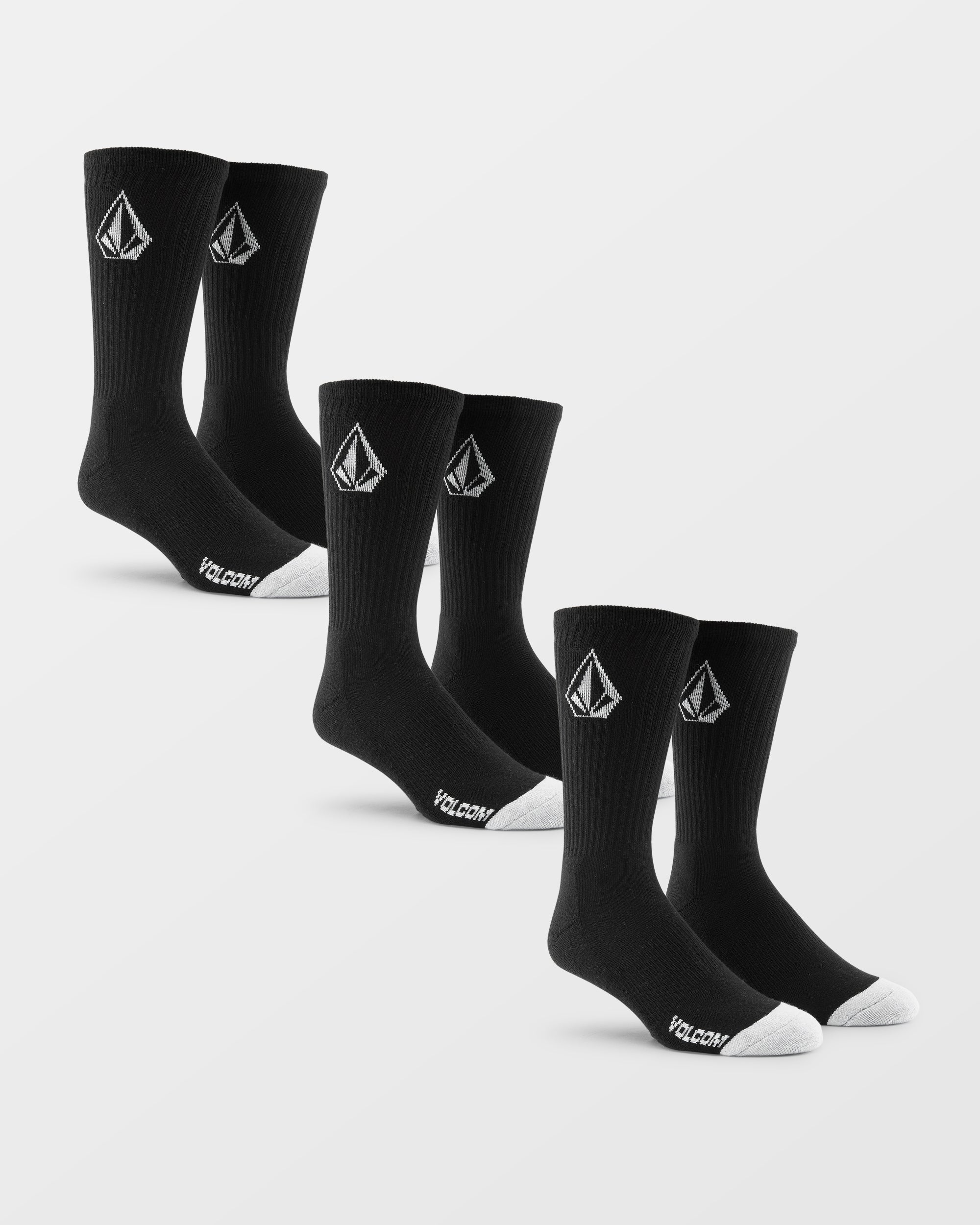 Full Stone Socks (3 pack) - Black - Men - Volcom EU – Volcom Europe