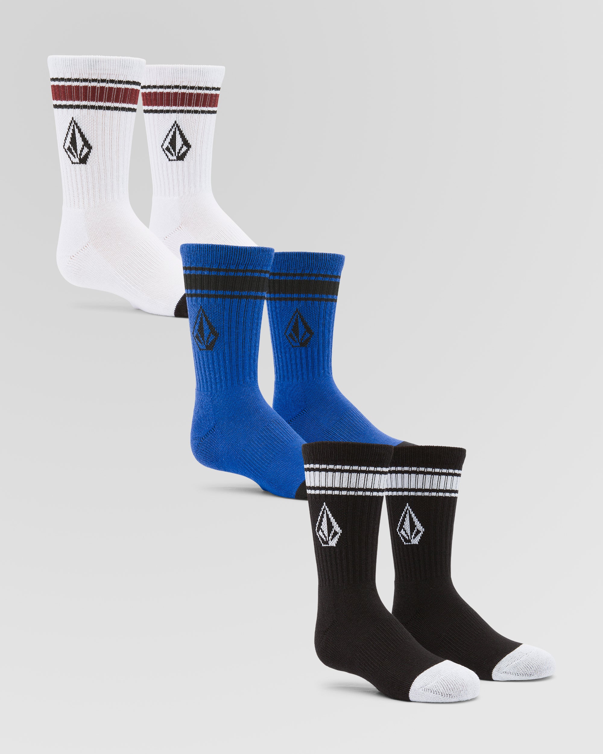 Full Stone Socks (3 Pack) - Multi - (KIDS) - Volcom EU – Volcom Europe
