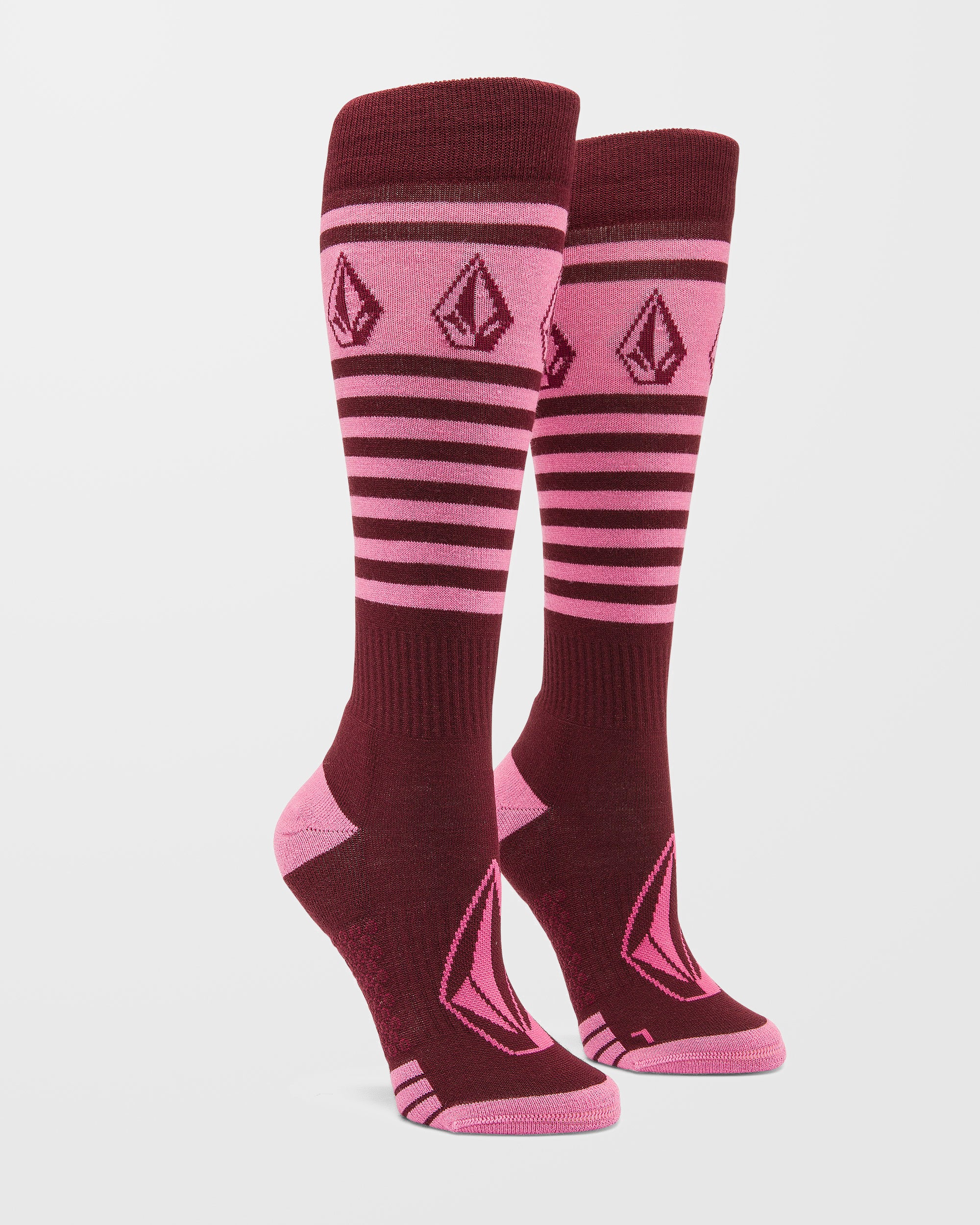 Striker Wool Blend Otc Socks - Burgundy - Women - Volcom EU - 2 Years ...