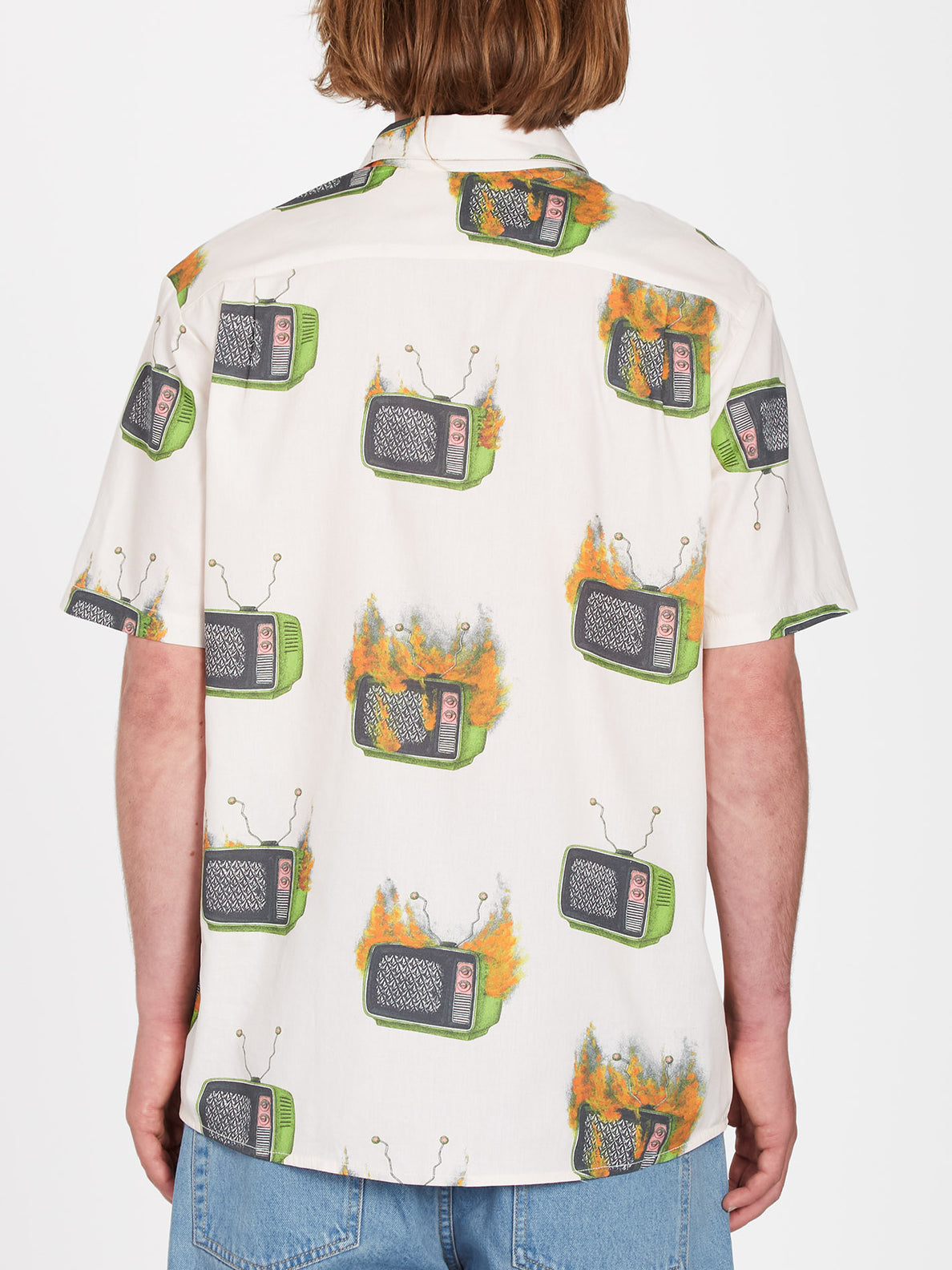 Justin Hager Woven Shirt - WHITECAP GREY - Men - Volcom EU – Volcom Europe