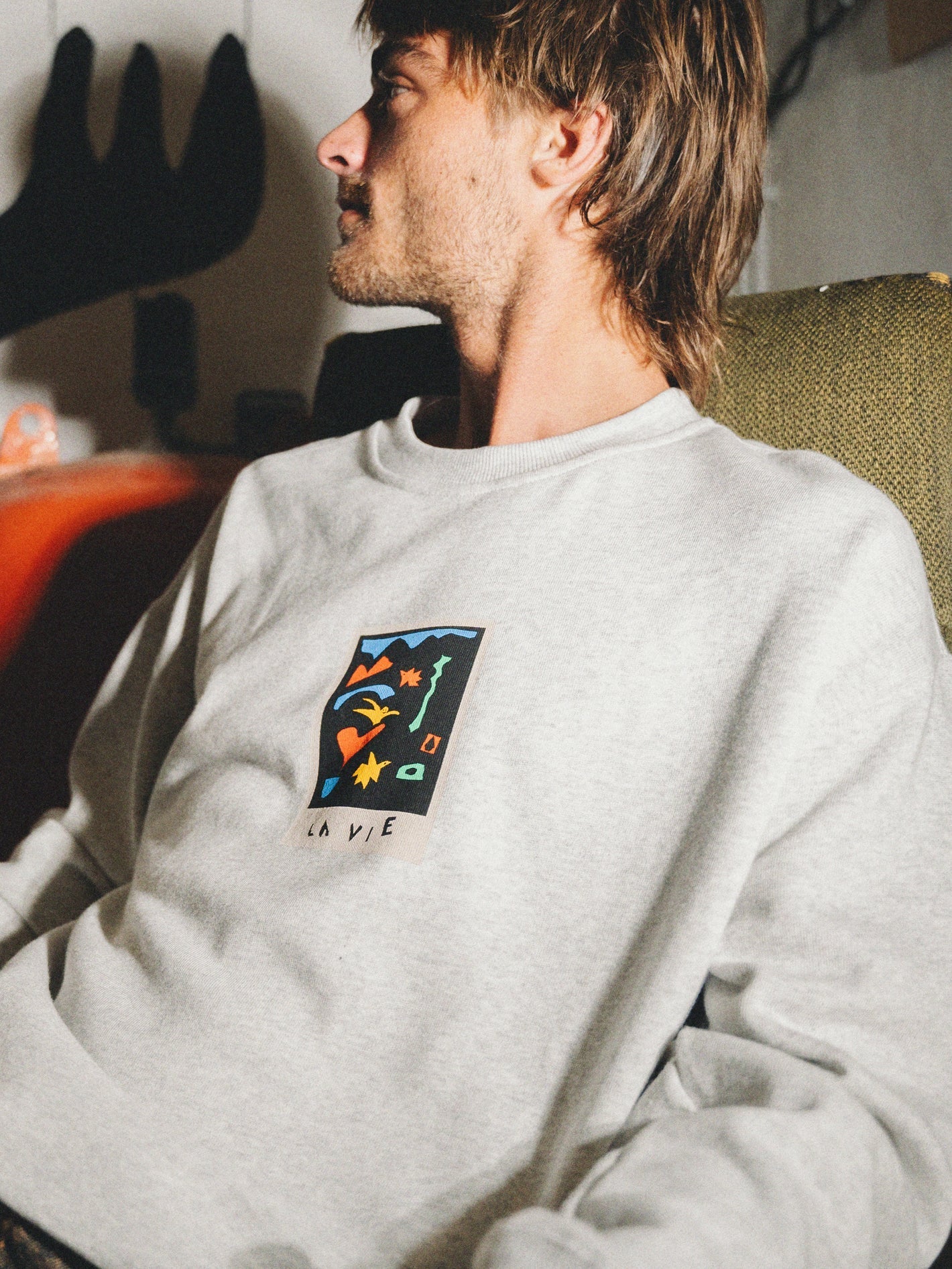 Arthur Longo Sweatshirt - BONE HEATHER - Men - Volcom EU – Volcom Europe
