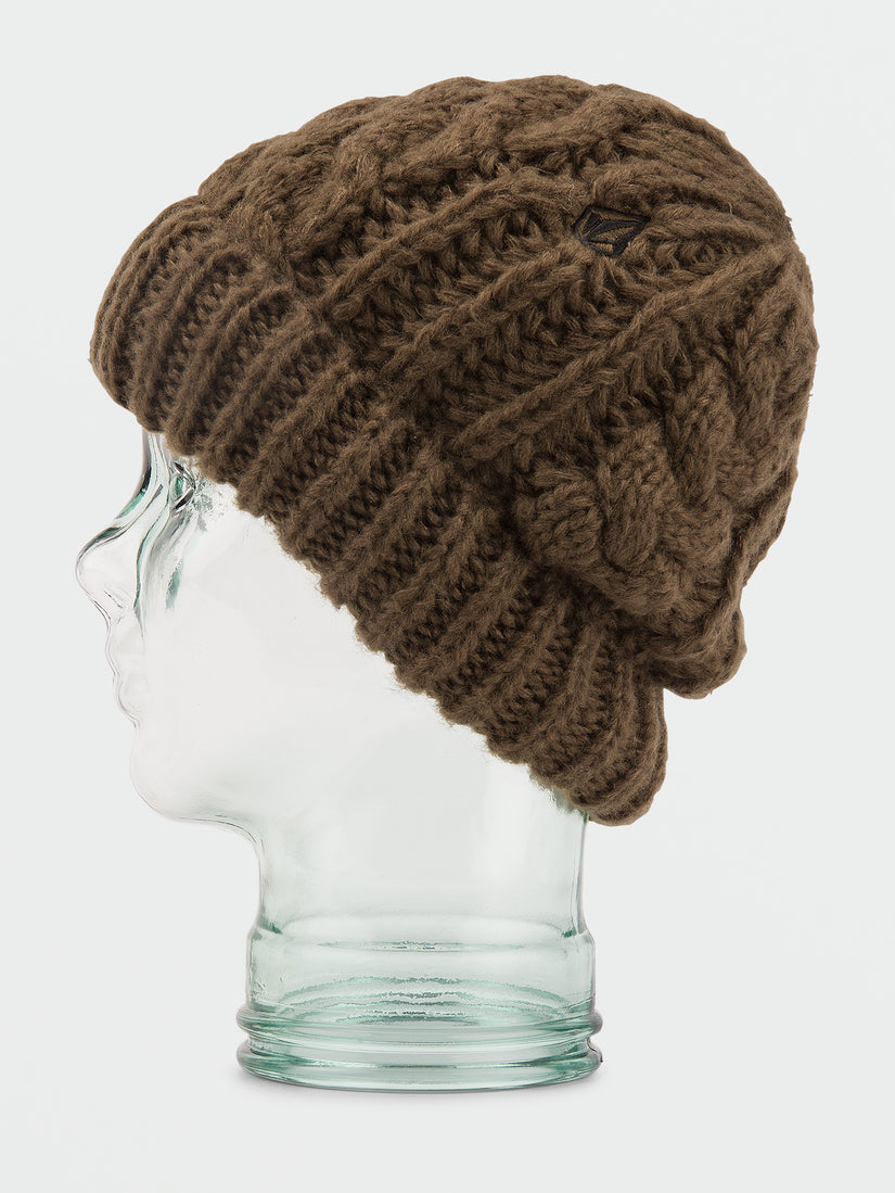 Cable Hand Knit Beanie - Dark Teak | Volcom Europe